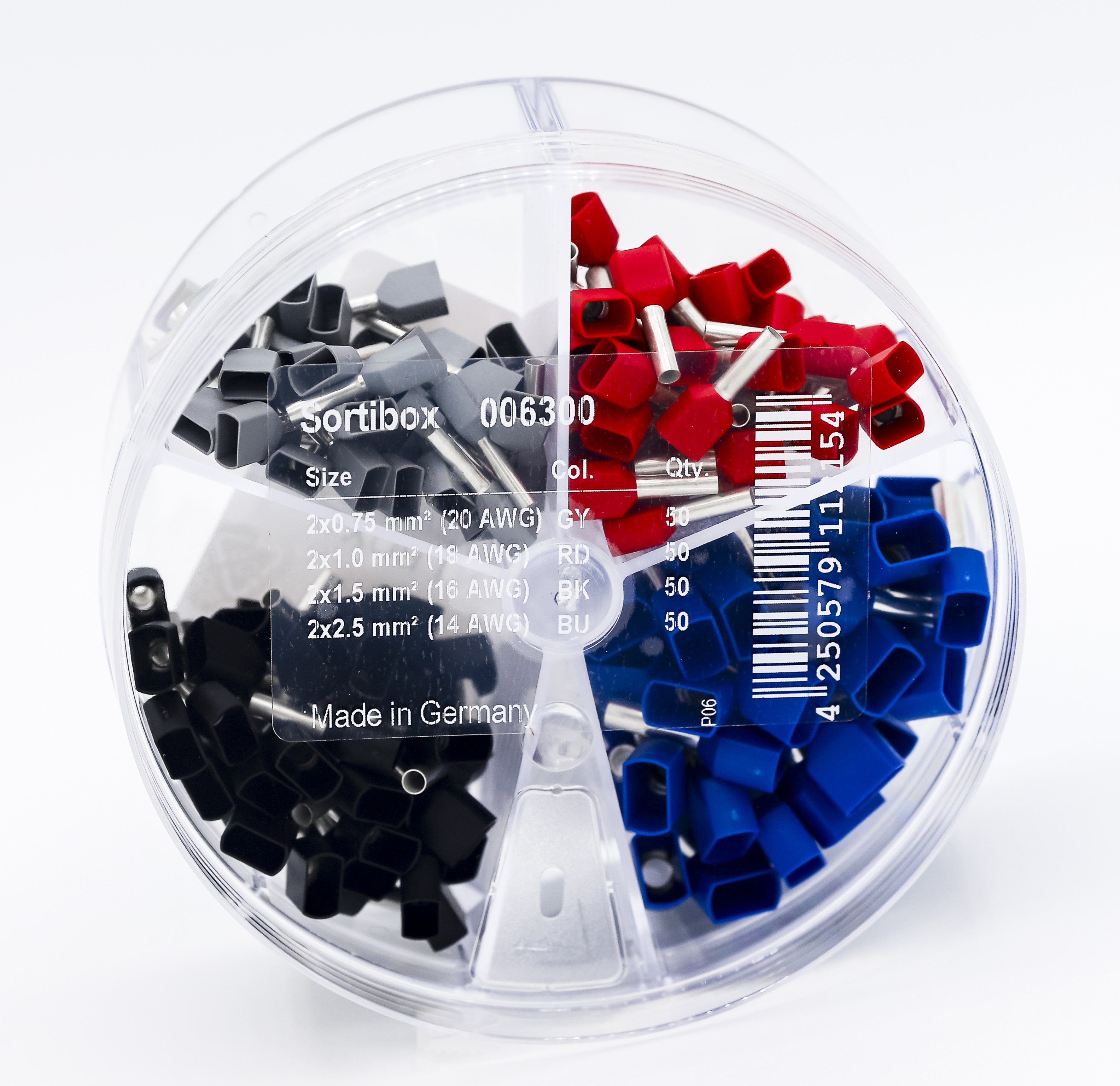 Item # 16075T, 2 x 0.75 to 2 x 2.5 mm² Wire Size Twin Wire Ferrule in ...